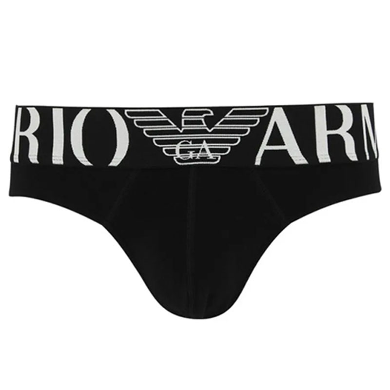 Armani Mega logo heren slip zwart
